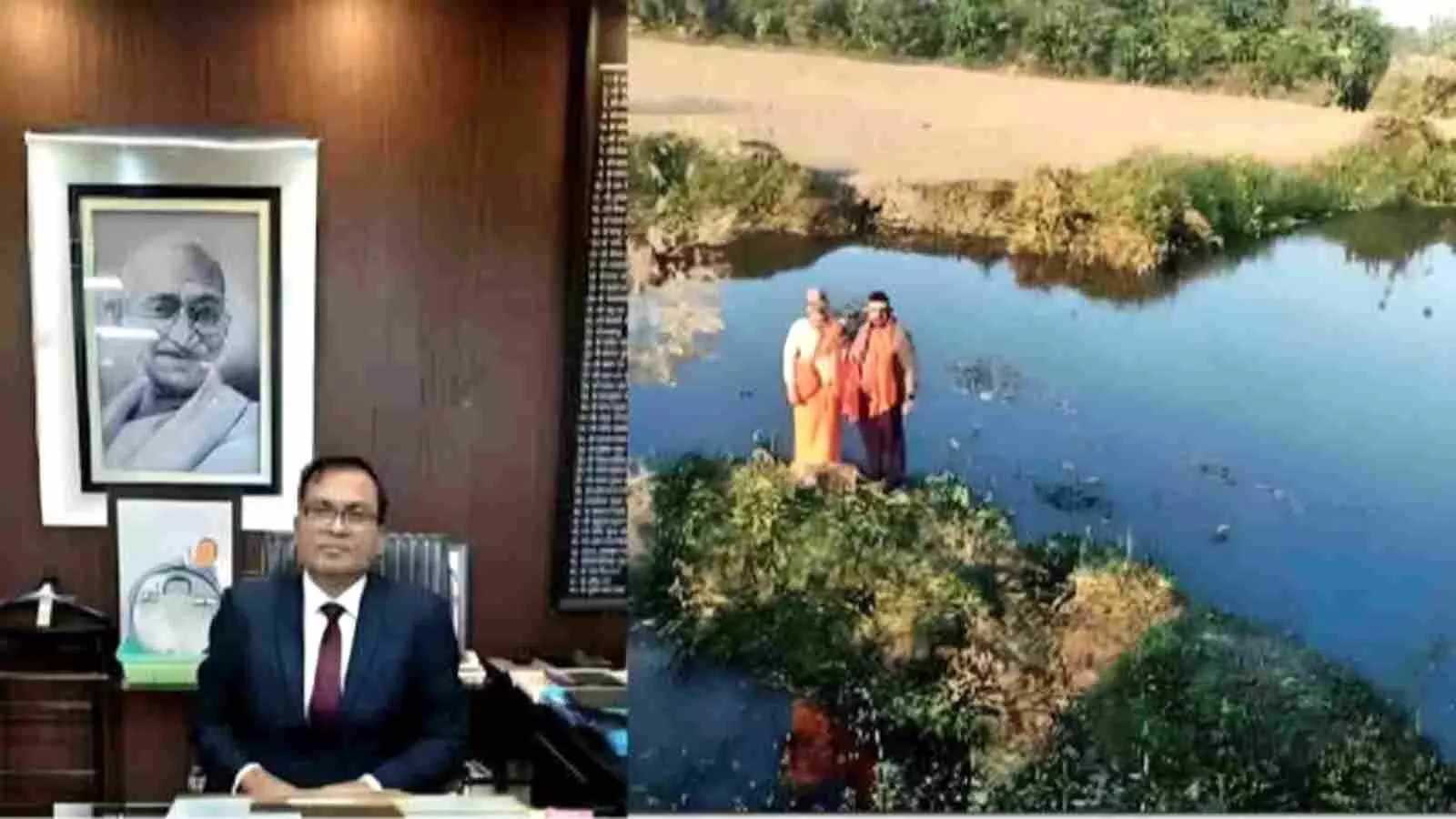 खेतों में दफन हो चुकी नदी में अचानक बह निकली जलधारा, जानिए कौन है यह ...